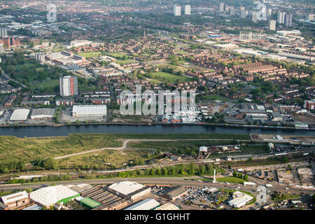 Aerial photo of Port of Manchester awaiting redevelopment Stock Photo ...