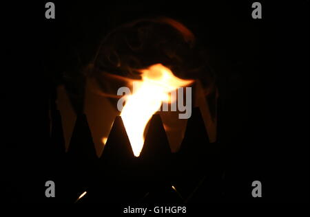 Flame in a serrated goblet Stock Photo - Alamy