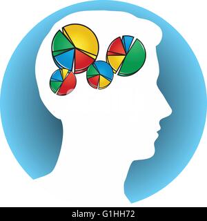 human pie chart icon vector outline illustration Stock Vector Image ...