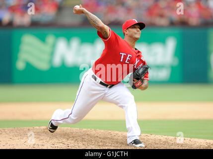 May 15, 2016: Texas Rangers relief pitcher Matt Bush #51 is greeted at ...