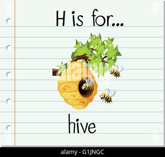 Flashcard letter H is for hive Stock Vector Image & Art - Alamy