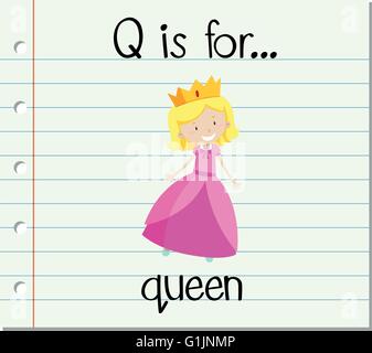 Flashcard letter Q is for queen Stock Vector Image & Art - Alamy