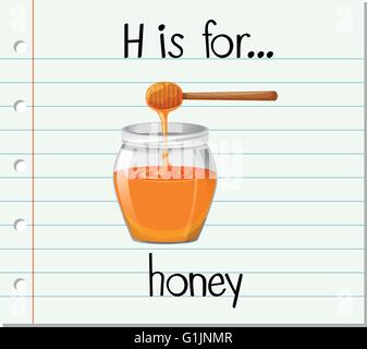 Flashcard of alphabet H is for honey Stock Vector Image & Art - Alamy