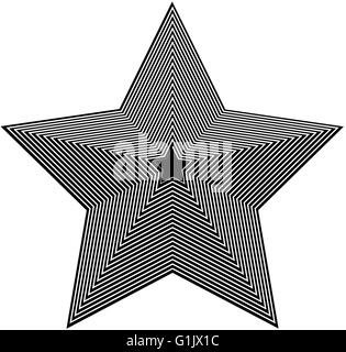3d 4 point beveled star. Vector illustration . Template for your design ...