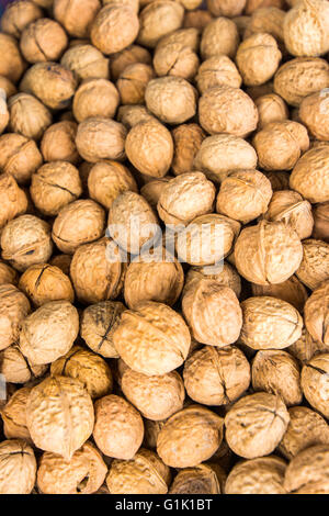 Shelled walnuts on display at food market, Hereford UK Stock Photo - Alamy