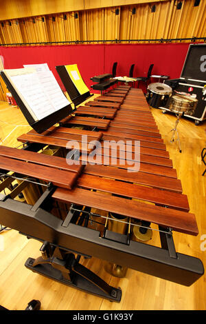 5 octave Marimba. A tuned percussion instrument with wooden bars Stock ...