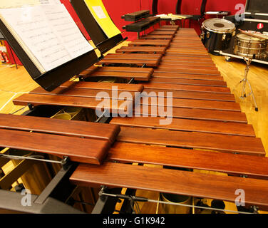 5 octave Marimba. A tuned percussion instrument with wooden bars Stock ...