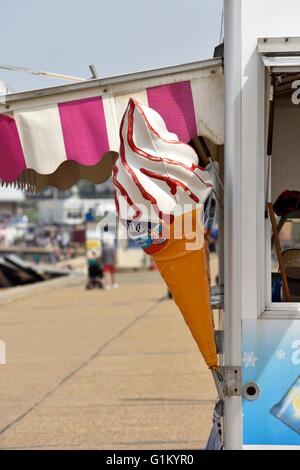 Giant ice cream cone on Clee Hill with Malvern Hills in the distance ...