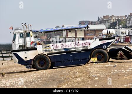 The Wash Monster amphibious vehicle on the beach in Hunstanton, Norfolk ...