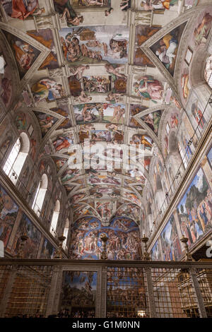 Fresco in the Sixtine Chapel in Vatican City, representing the Last ...