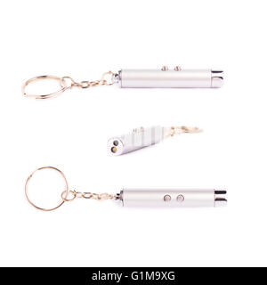 Gray laser pointer over isolated white background Stock Photo - Alamy