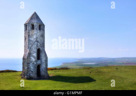 St Catherine's Oratory a medieval lighthouse on St Catherine's Down on ...