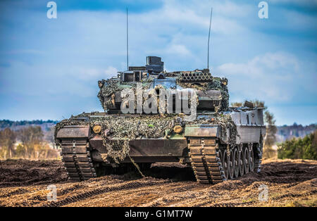 german main battle tank stands in position to shoot Stock Photo - Alamy