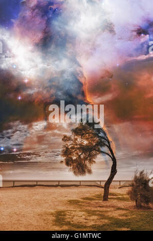 Outer space, cosmic landscape. Nebula. Elements of this image furnished ...