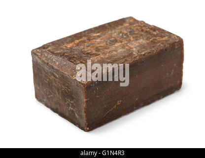 bar of old soap on white background. a piece of soap Stock Photo - Alamy