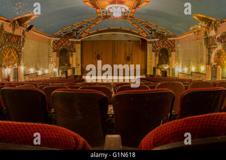 Interior of vintage 1920's era theater with empty stage Stock Photo - Alamy