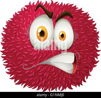 Angry face on red ball Stock Vector Image & Art - Alamy