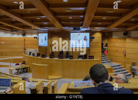 Madrid, Spain, 17 th May 2016. A lecture in the Spanish Senate with the ...