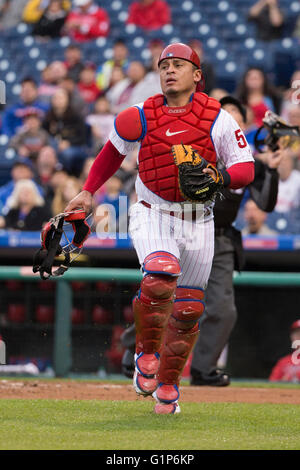 Philadelphia Phillies' Carlos Ruiz (51) follows through during a ...