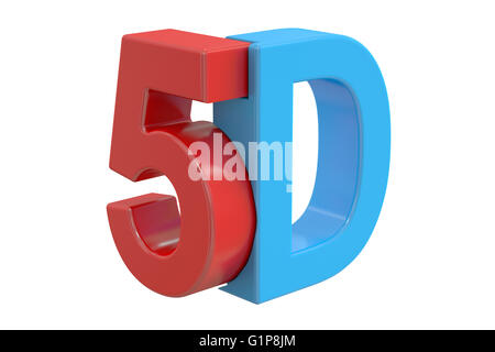 5D logo, 3D rendering isolated on white background Stock Photo - Alamy