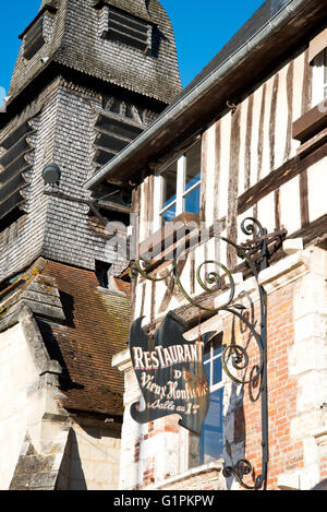 Restaurant sign at Honfleur Normandy France Stock Photo - Alamy