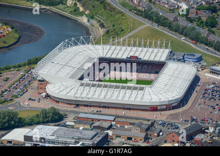 aerial view of Sunderland AFC Stadium of Light football ground, UK ...