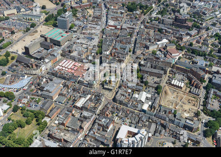 aerial view of Northampton town centre Stock Photo - Alamy