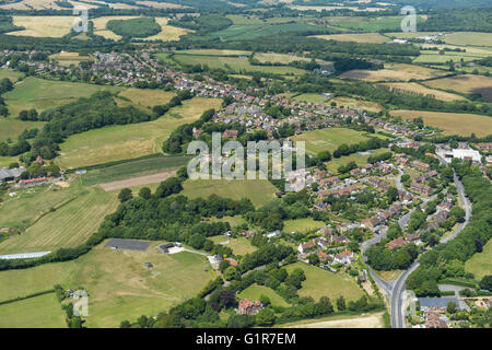 An aerial view of the village of Ninfield and surrounding East Sussex ...