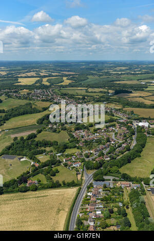 An aerial view of the village of Ninfield and surrounding East Sussex ...
