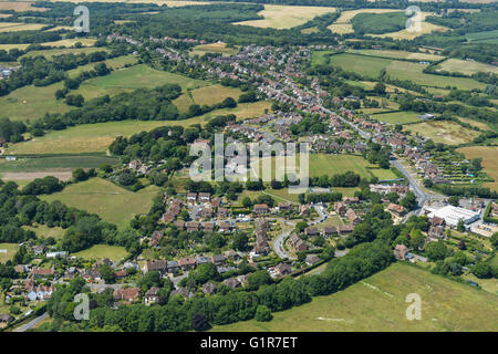 An aerial view of the village of Ninfield and surrounding East Sussex ...