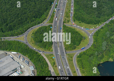 An aerial view of Junction 25 of the M62 Stock Photo - Alamy