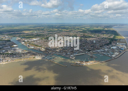 An aerial view of the Suffolk town of Lowestoft Stock Photo - Alamy