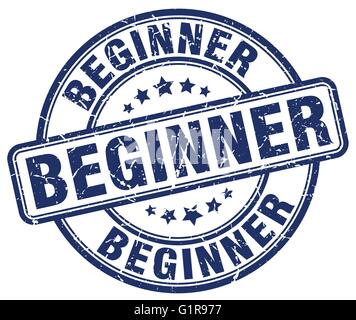beginner stamp. beginner sign. round grunge label Stock Vector Image ...
