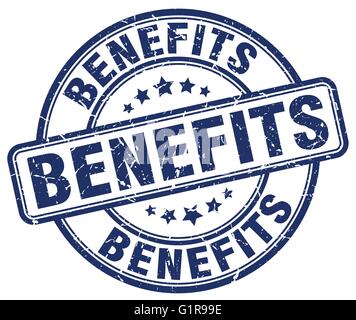 benefits round grunge isolated stamp Stock Vector Image & Art - Alamy