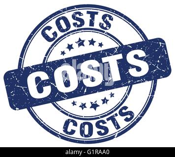 costs stamp. costs sign. round grunge label Stock Vector Image & Art ...