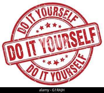 do it yourself stamp. do it yourself round vintage grunge sign. do it ...