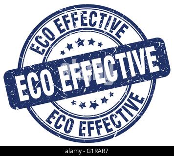 eco effective blue round stamp Stock Vector Image & Art - Alamy