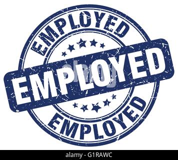 employed stamp. employed round vintage grunge sign. employed Stock ...