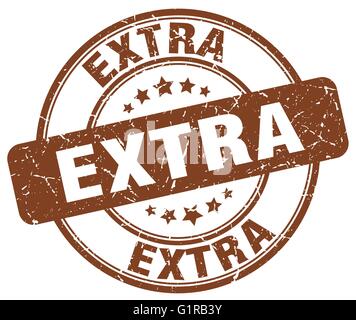 extra stamp. extra sign. round grunge label Stock Vector Image & Art ...