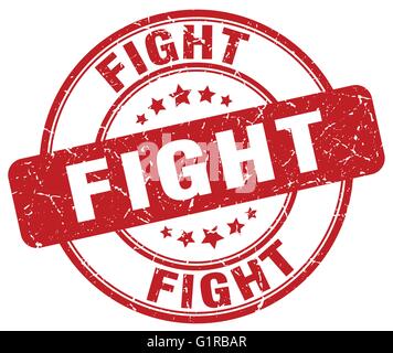 fight red round stamp Stock Vector Image & Art - Alamy