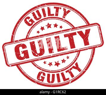 guilty stamp. guilty round grunge sign. label Stock Vector Image & Art ...