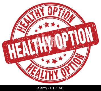 healthy option red round stamp Stock Vector Image & Art - Alamy