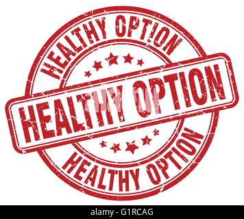 healthy option red round stamp Stock Vector Image & Art - Alamy