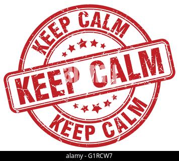 keep calm red grunge vintage stamp isolated on white background Stock ...