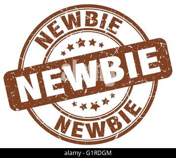 newbie sign. newbie round vintage grunge stamp. newbie Stock Vector ...