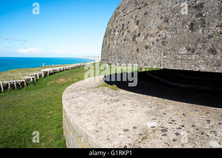 Fecamp German WW2 observation post bunker overlooking coastline ...