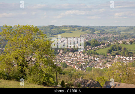 Stroud in the Stroud Valley from the Cotswold Way on Selsley Common ...