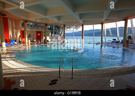 Indoor pool of the Hotel Valamar Sanfior in Rabac,Istria,Croatia Stock ...