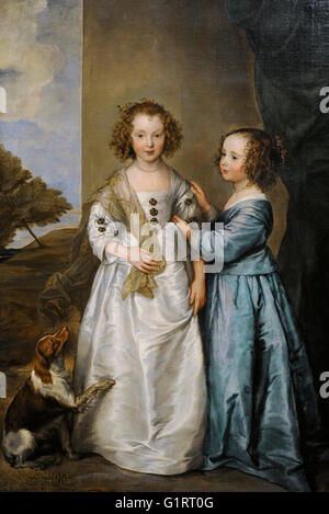 'Portrait of Elizabeth and Philadelphia Wharton'. Flanders, 1640 ...