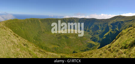 The Caldera of Faial at Cabeco Gordo. Faial Island, an island in the ...